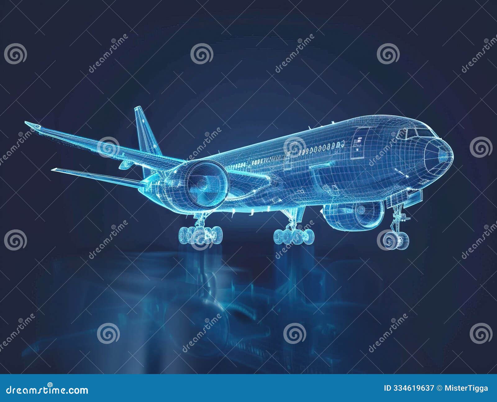 Augmented Reality Airplane Jet Engine Simulation. Advanced Industry ...