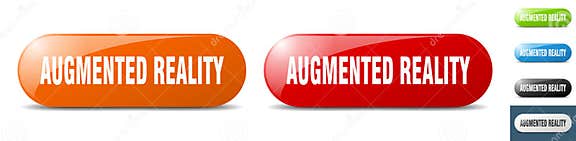 Augmented Reality Button. Key. Sign. Push Button Set Stock Vector ...