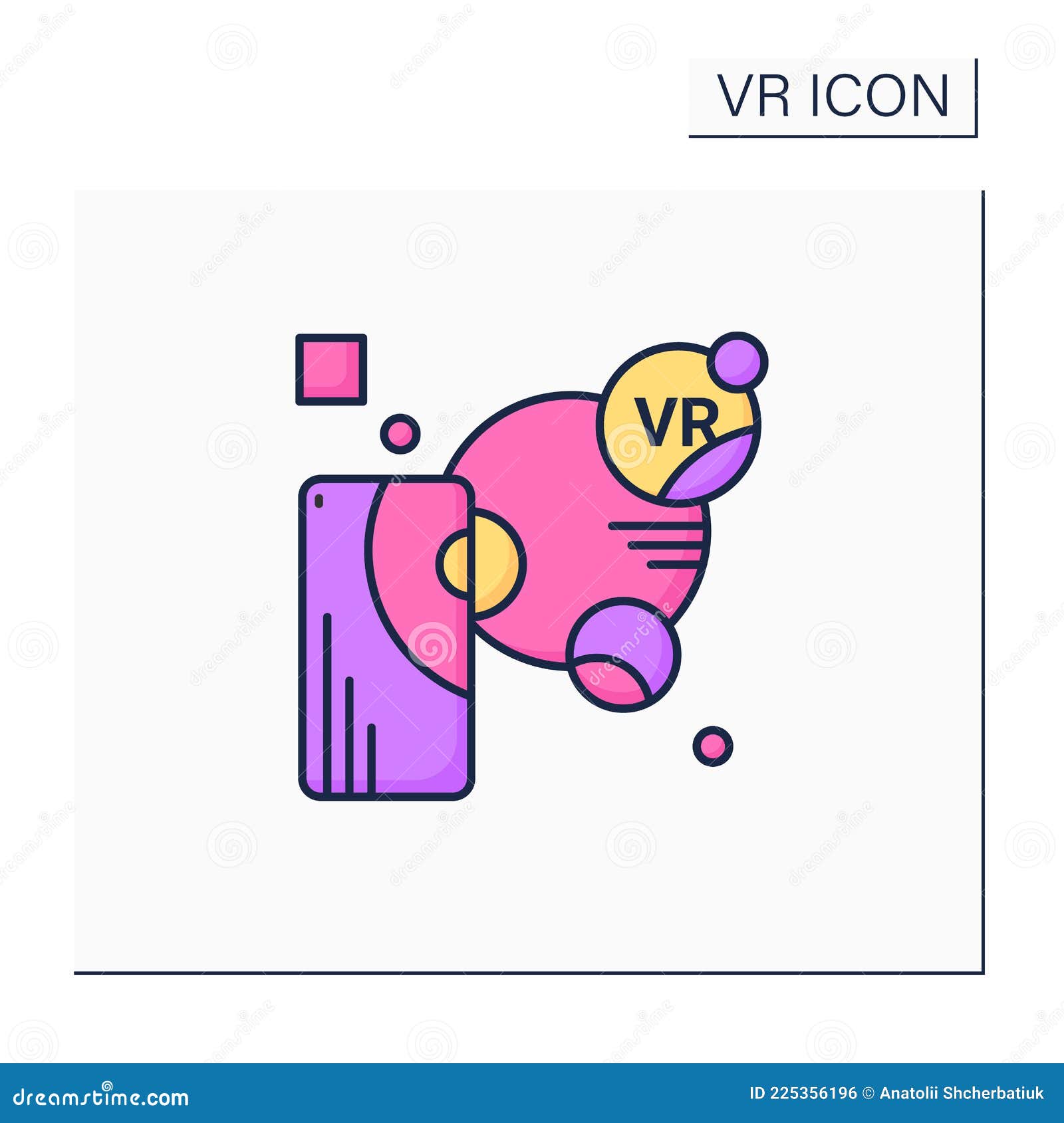 Augmented Reality Color Icon Stock Vector - Illustration of isolated ...