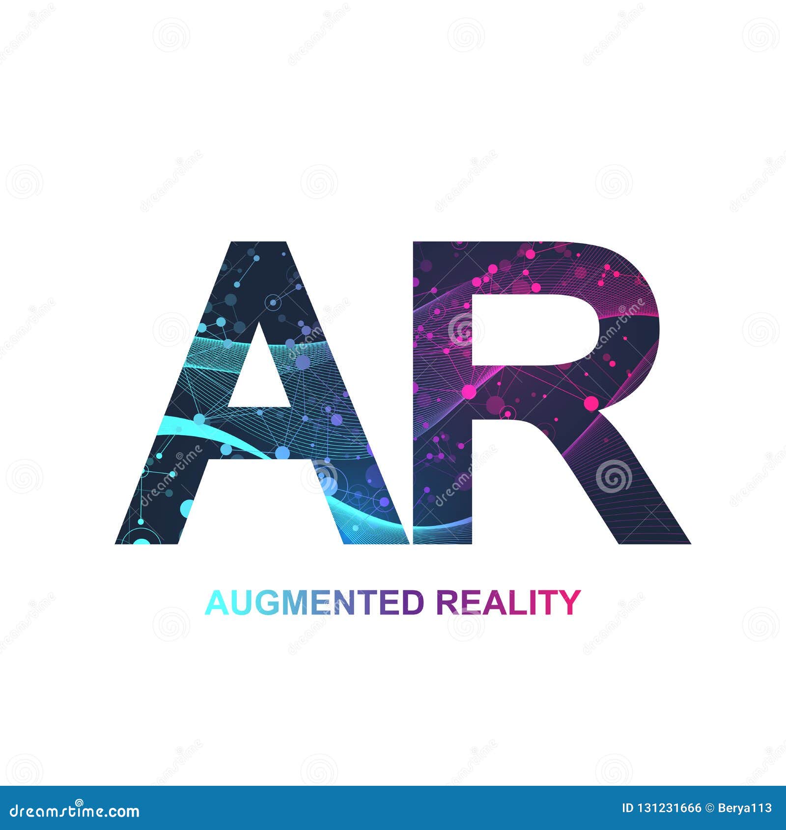 Augmented Reality Concept Banner, AR. Virtual Reality and Augmented ...