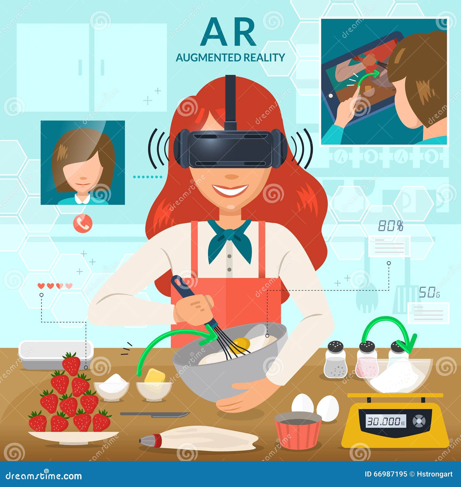 Augmented reality concept stock illustration. Illustration of equipment ...
