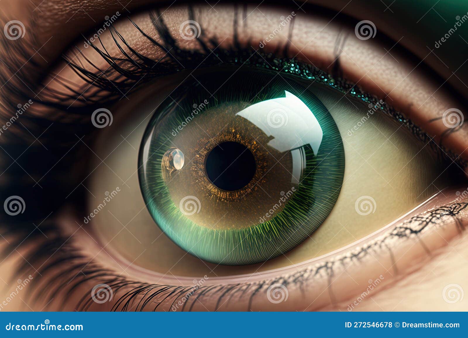 Augmented Reality Contact Lens or Bionic Eye Stock Illustration ...