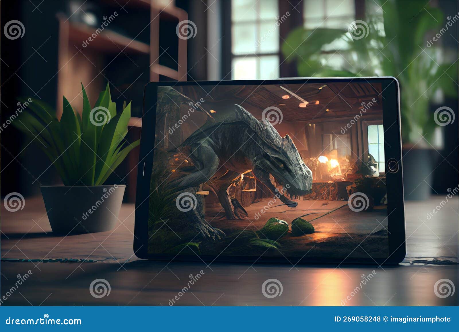 Augmented Reality Device Using at Home with Magic Game Dragons ...