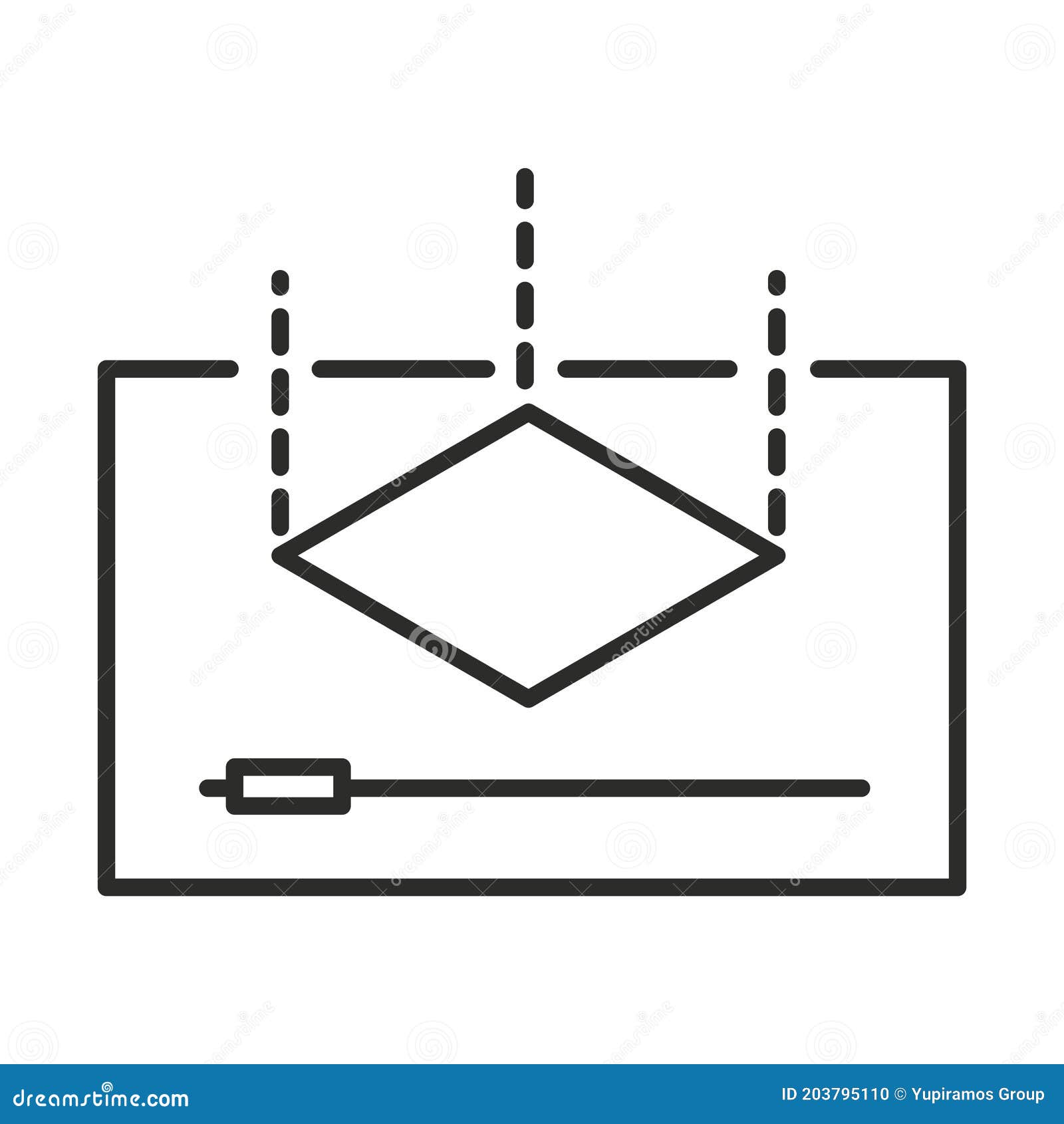 Augmented Reality Digital Technology Future Line Style Stock Vector ...