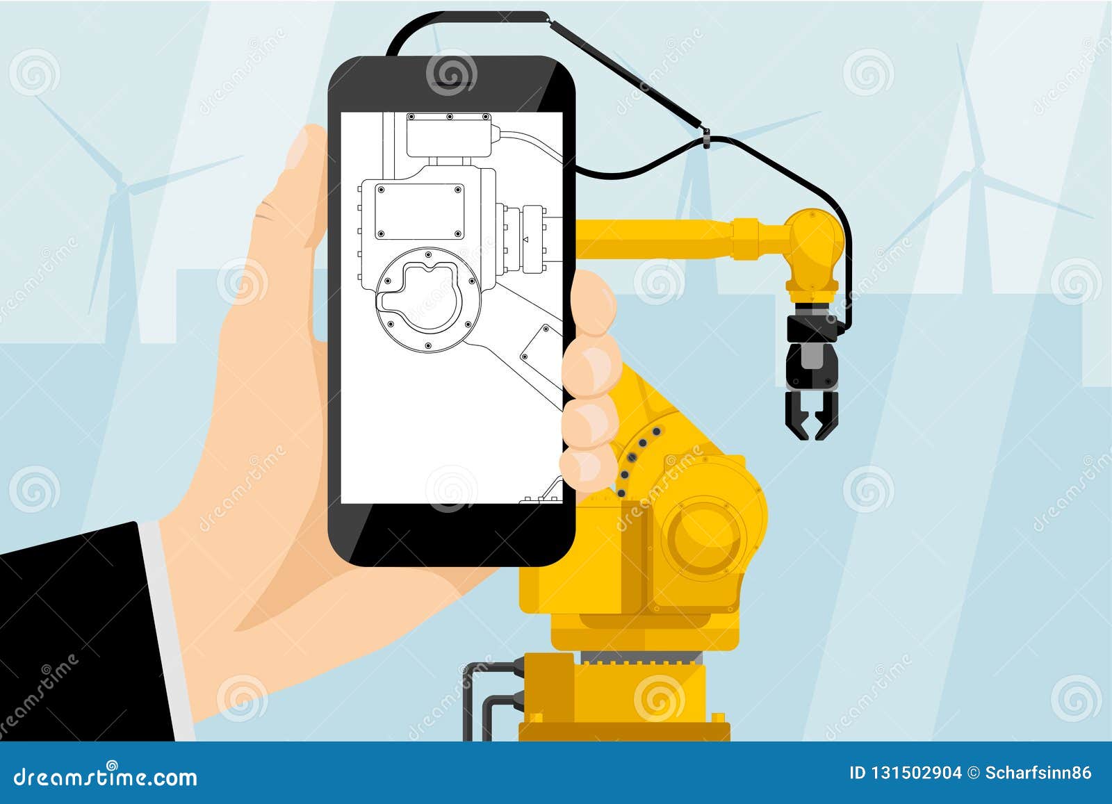 Augmented Reality in Engineering. Stock Vector - Illustration of ...