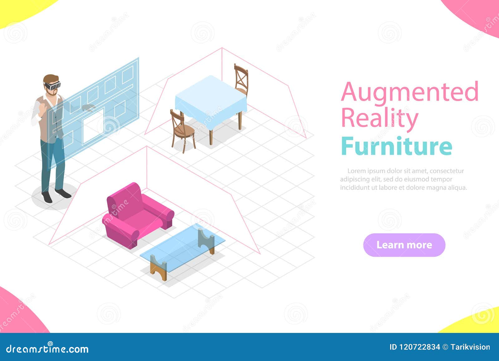 Augmented Reality Furniture Flat Isometric Vector Stock Vector ... Augmented Reality Furniture Flat Isometric Vector Stock Vector ...
