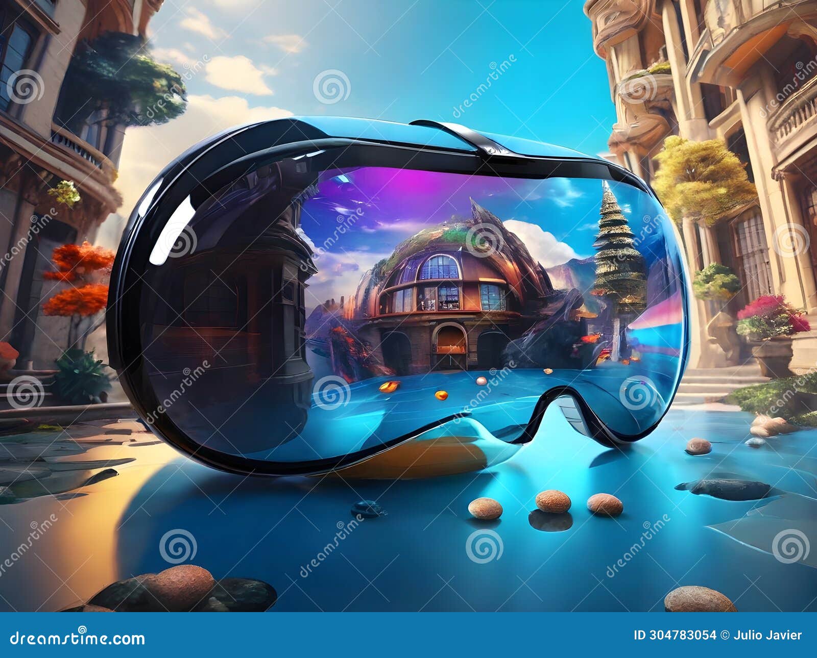 Augmented Reality Gadget for Metaverse Stock Illustration ...