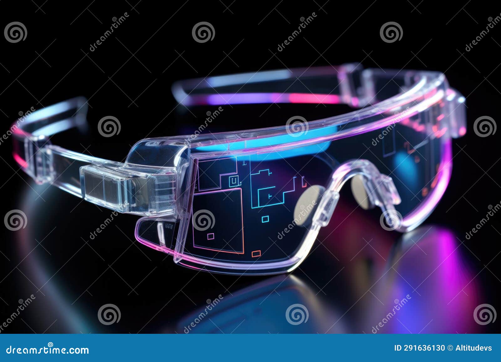 Augmented Reality Glasses Displaying a Hologram Stock Photo - Image of ...