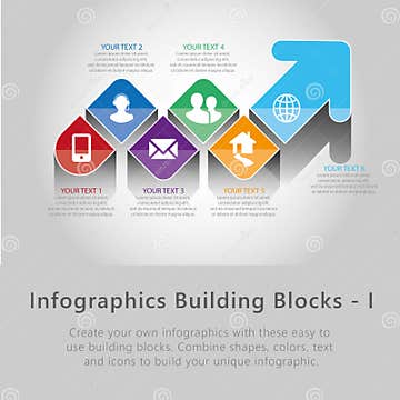 Infographic Building Blocks - I Stock Vector - Illustration of ...