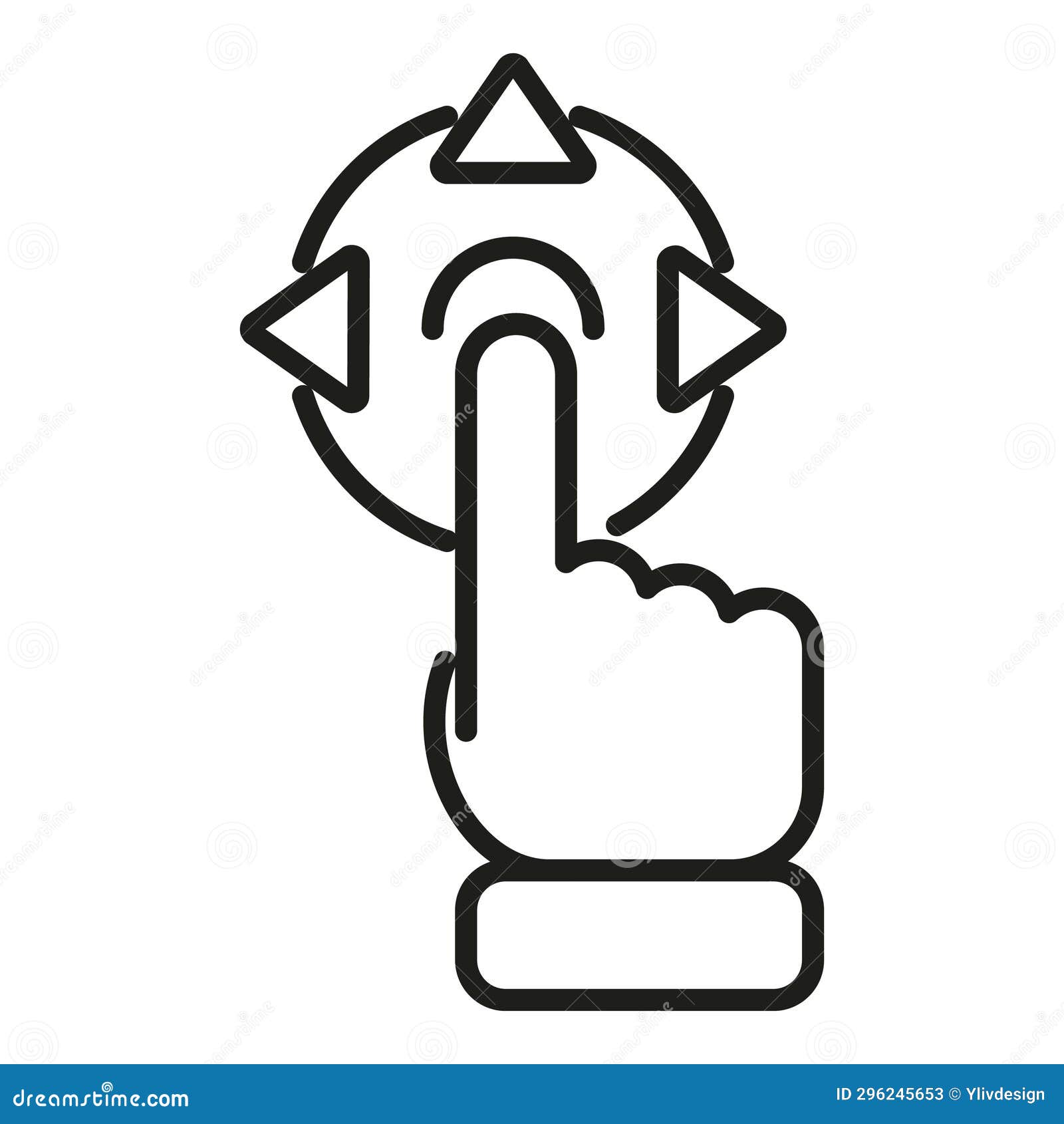 Augmented Reality Hand Touch Icon Outline Vector. Augmented Reality ...