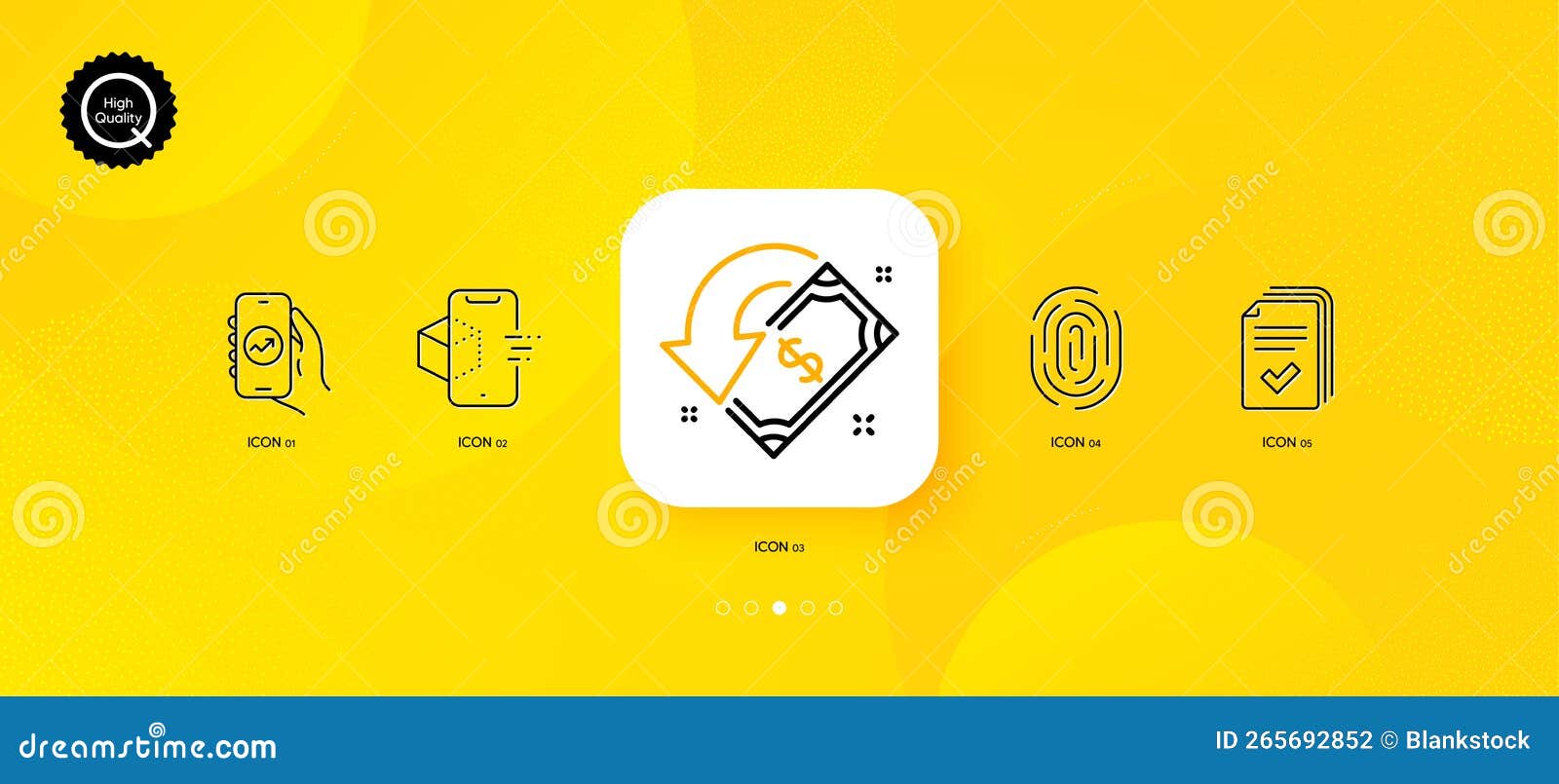 Augmented Reality, Handout and Financial App Minimal Line Icons. for ...