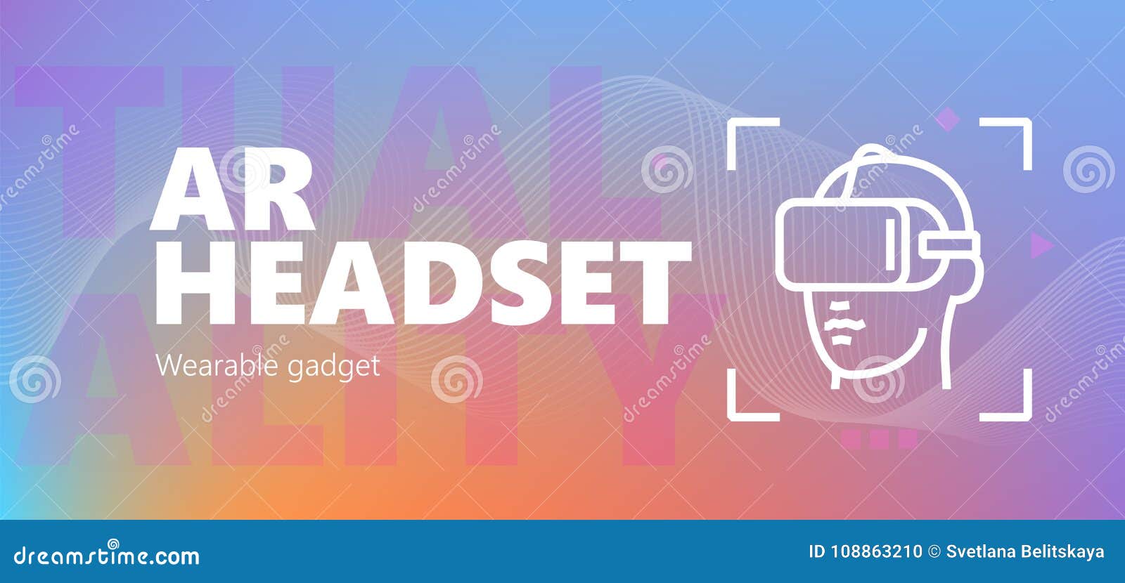 Augmented Reality Headset Emblem Stock Vector - Illustration of ...