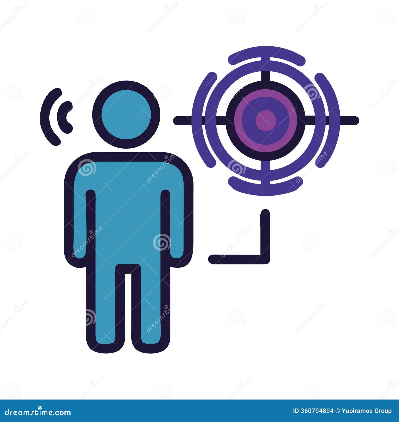 Augmented Reality Human Interaction Virtual Reality Icon Stock ...