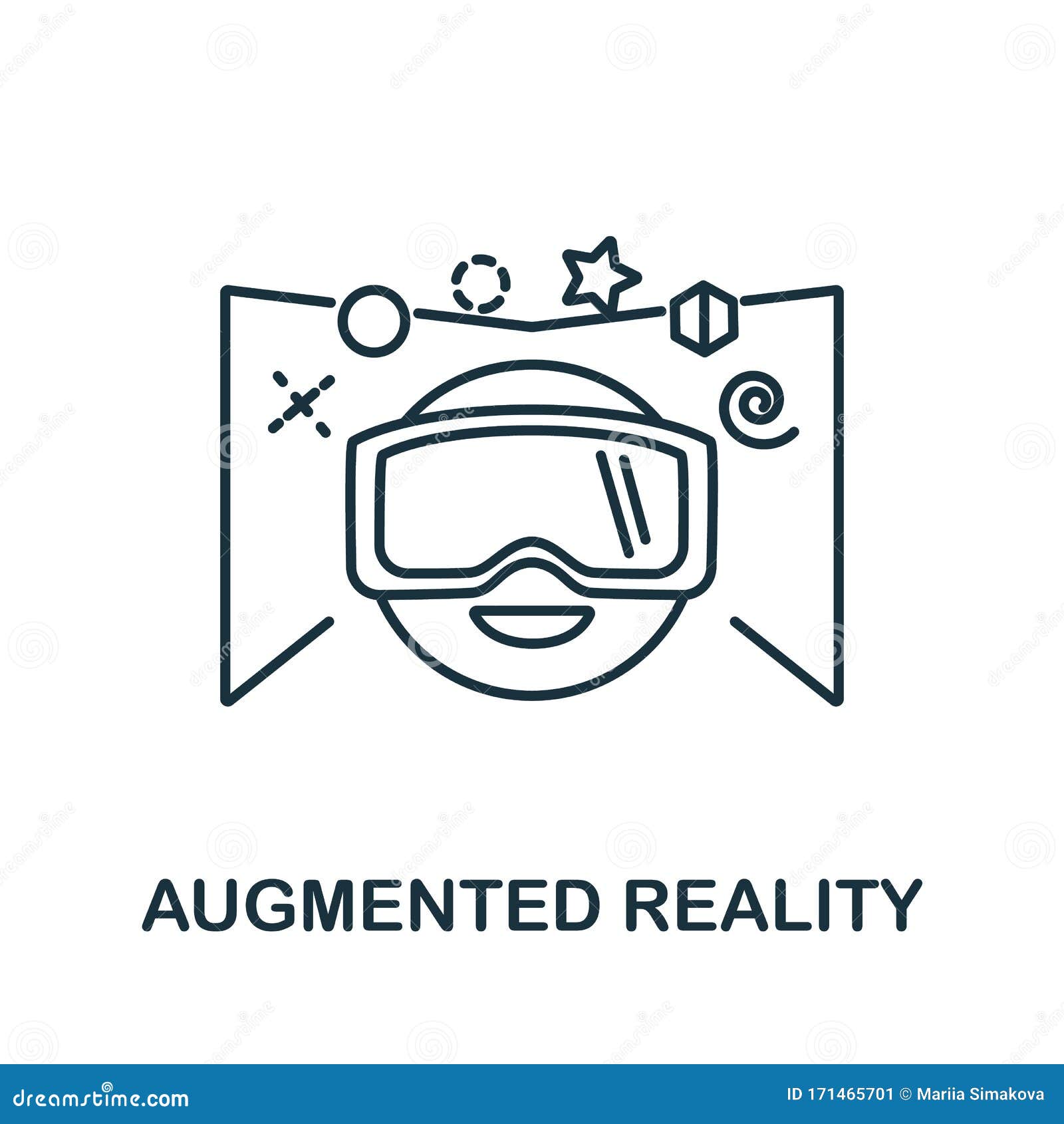 Augmented Reality Icon. Simple Line Element Augmented Reality Symbol ...
