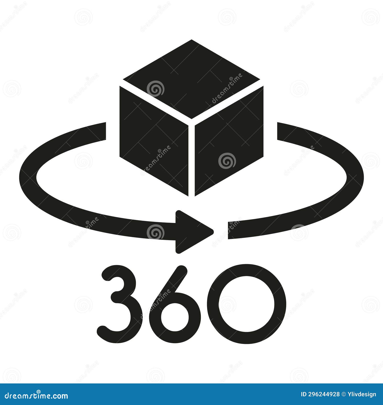 360 Augmented Reality Icon Simple Vector. Rotate Game Stock ...