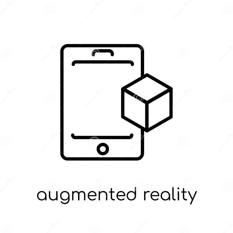 Augmented Reality Icon. Trendy Modern Flat Linear Vector Augment Stock ...