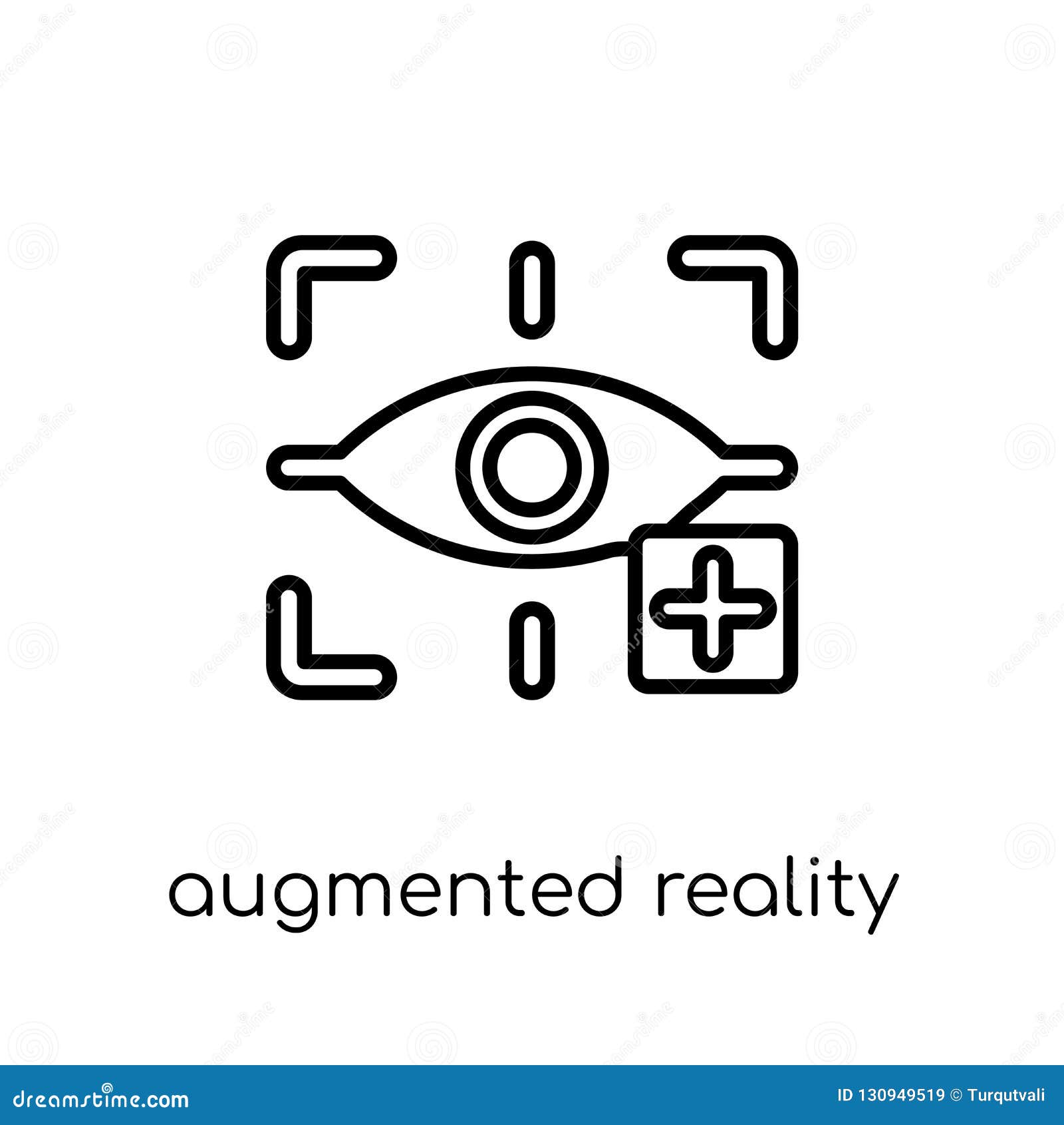 Augmented Reality Icon. Trendy Modern Flat Linear Vector Augment Stock ...