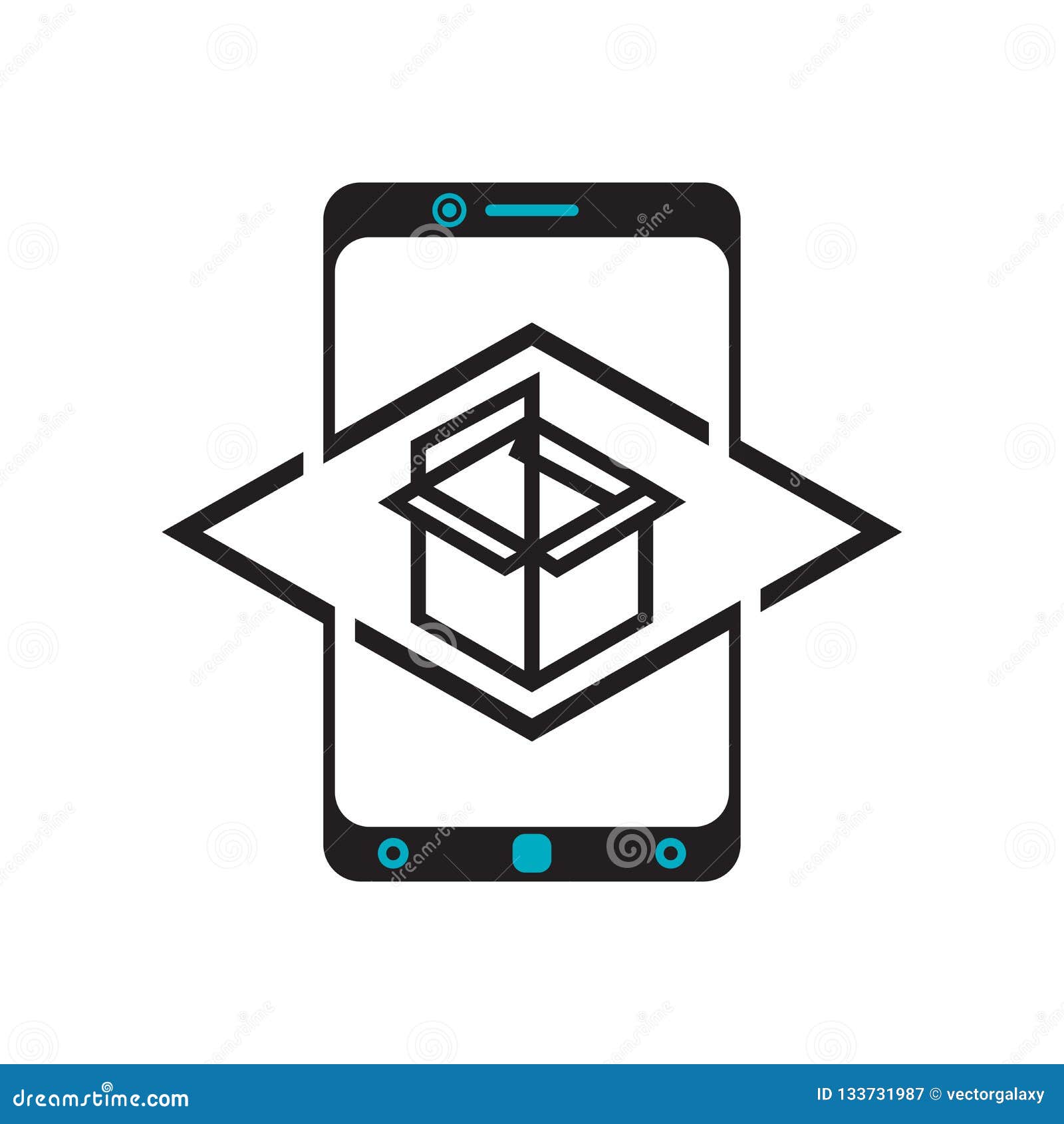 Augmented Reality Icon Vector Sign and Symbol Isolated on White ...