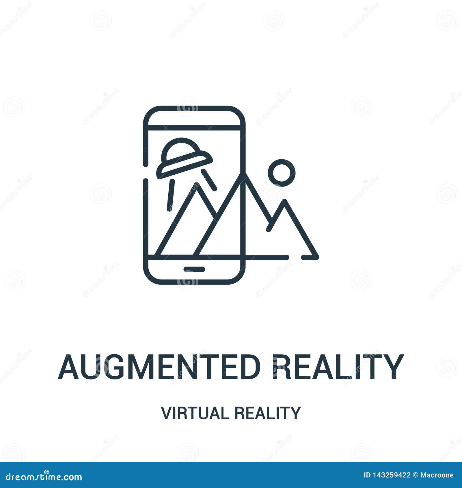 Augmented Reality Icon Vector From Virtual Reality Collection Thin