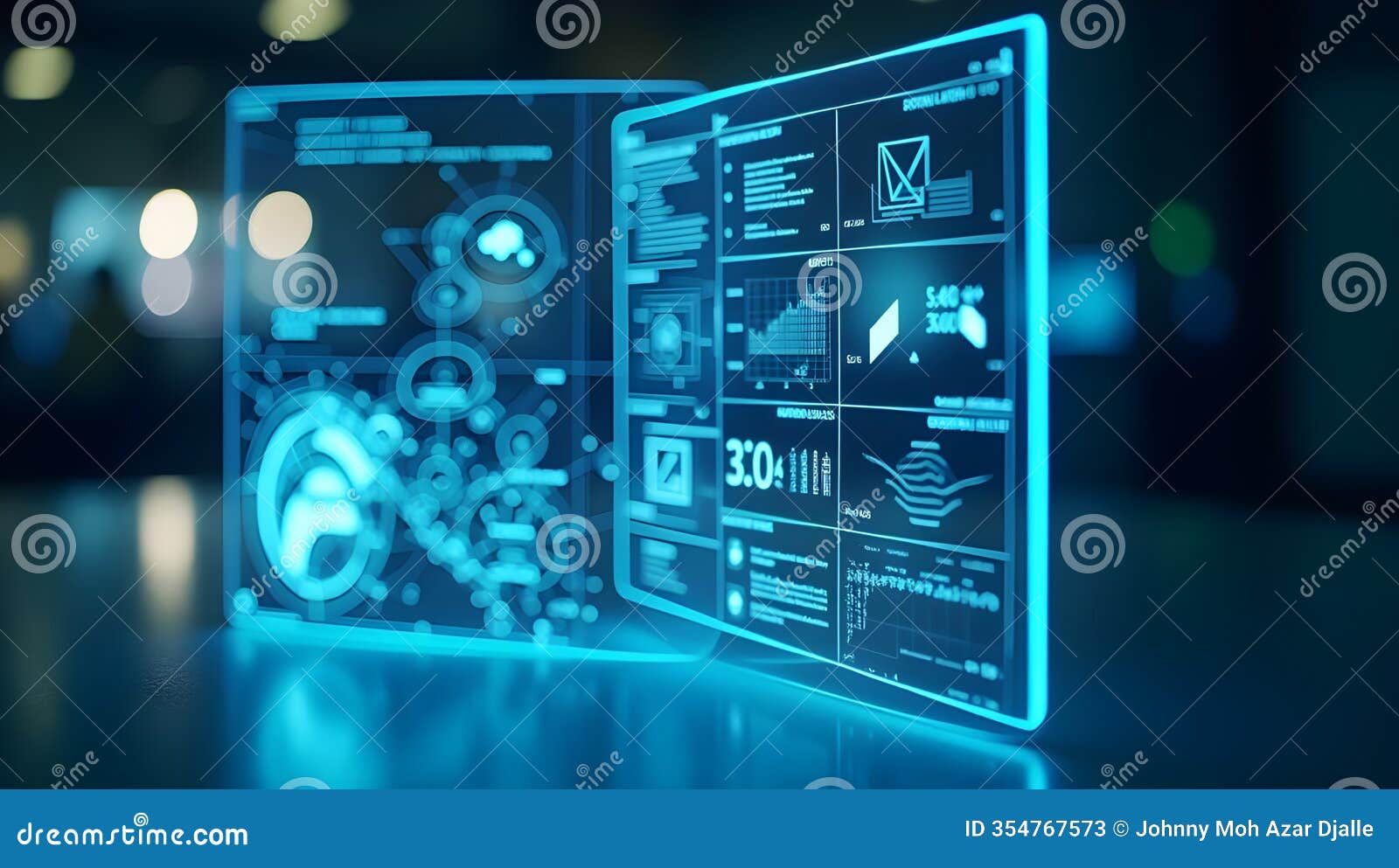 Augmented Reality Interface Displaying Information on a Smart Glass ...