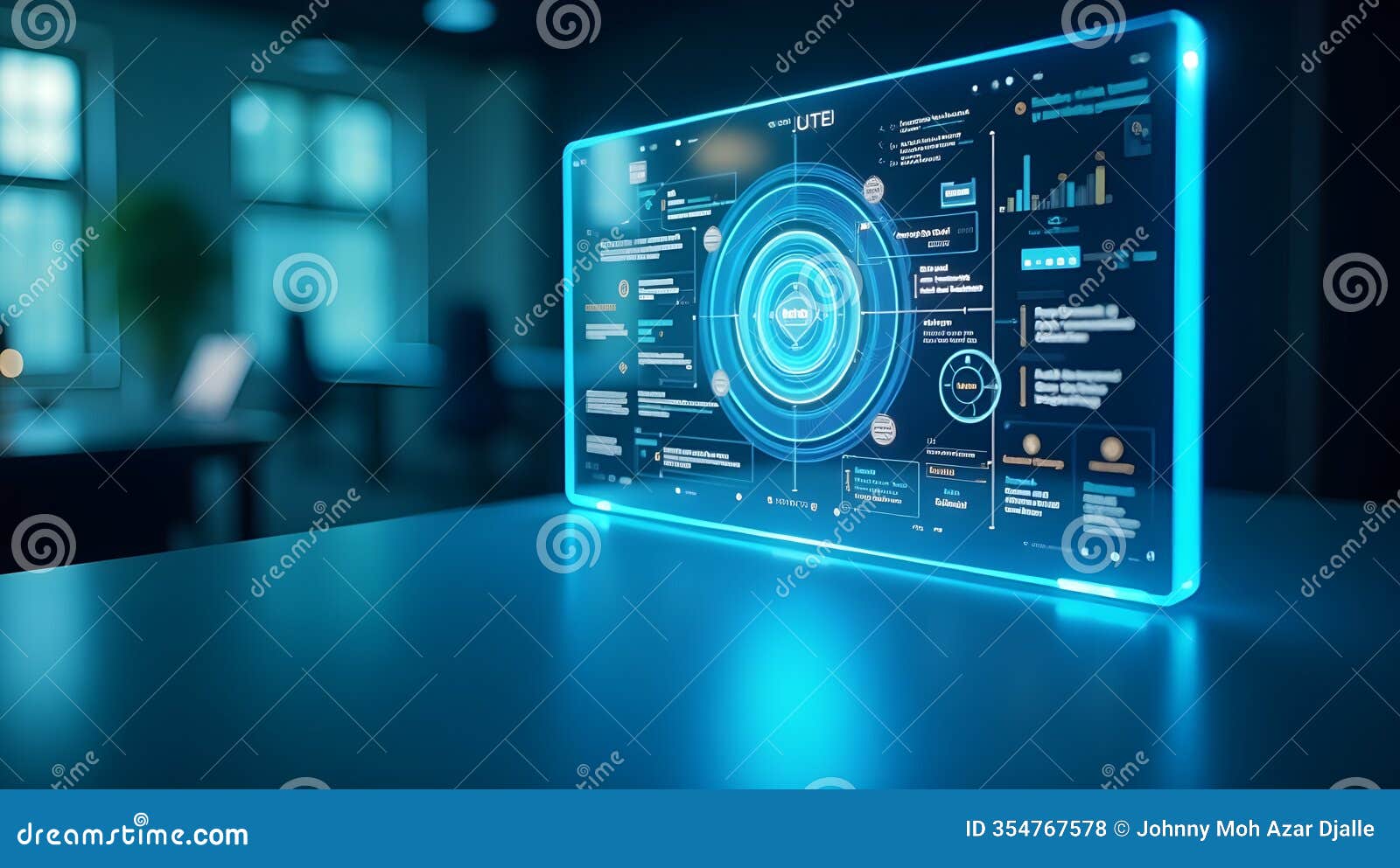 Augmented Reality Interface Displaying Information on a Smart Glass ...