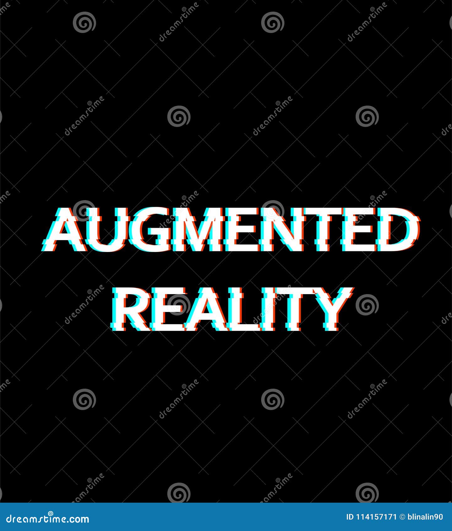 Augmented Reality Lettering Stock Vector - Illustration of vector ...