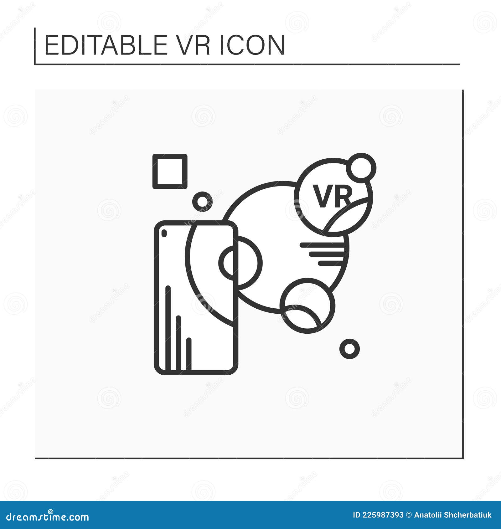Augmented Reality Line Icon Stock Vector - Illustration of line, icon ...