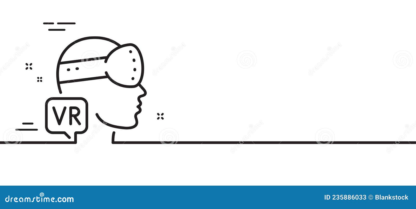 Augmented Reality Line Icon. VR Simulation Sign. Headset Glasses ...