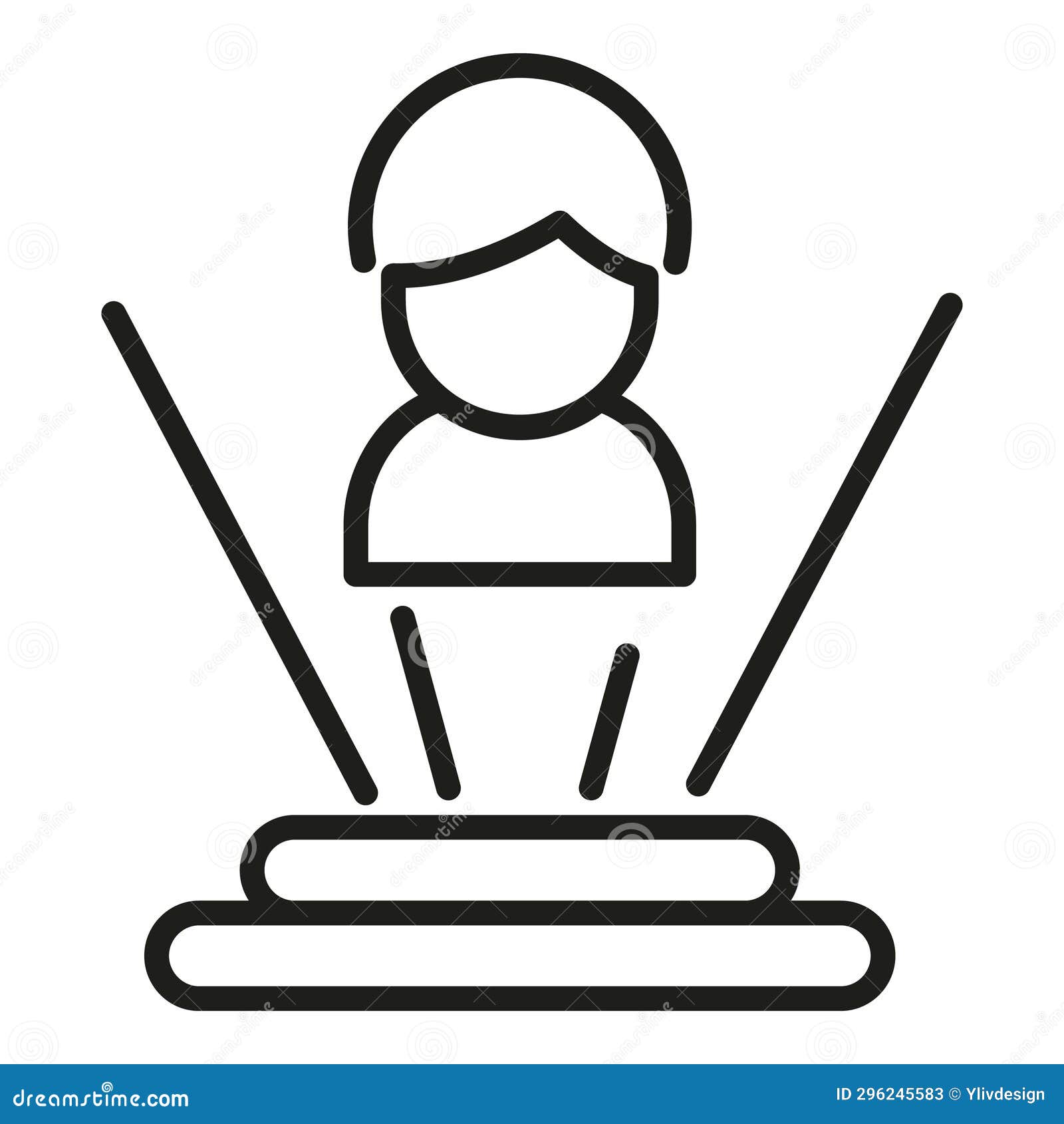 Augmented Reality Man Face Icon Outline Vector. Game Scan Stock ...