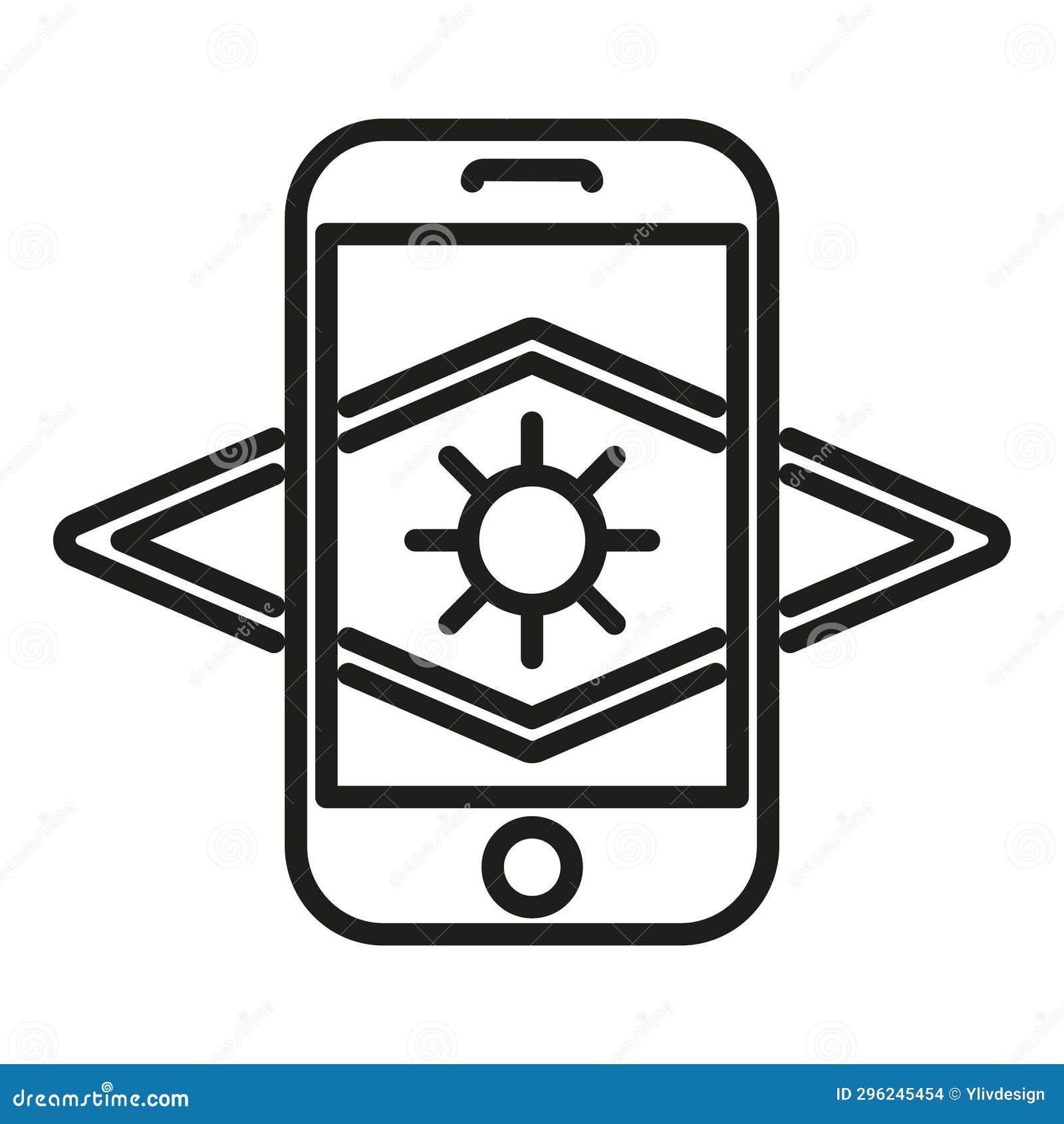 Augmented Reality Phone Screen Icon Outline Vector. Vr App Stock Illustration - Illustration of ...
