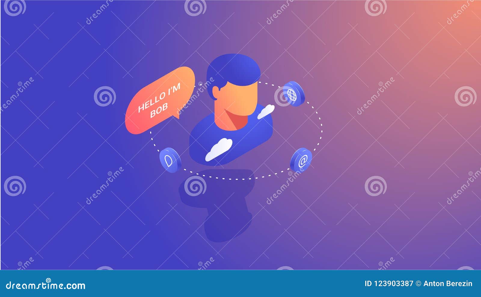 Augmented Reality Profile Concept Stock Vector - Illustration of vector ...