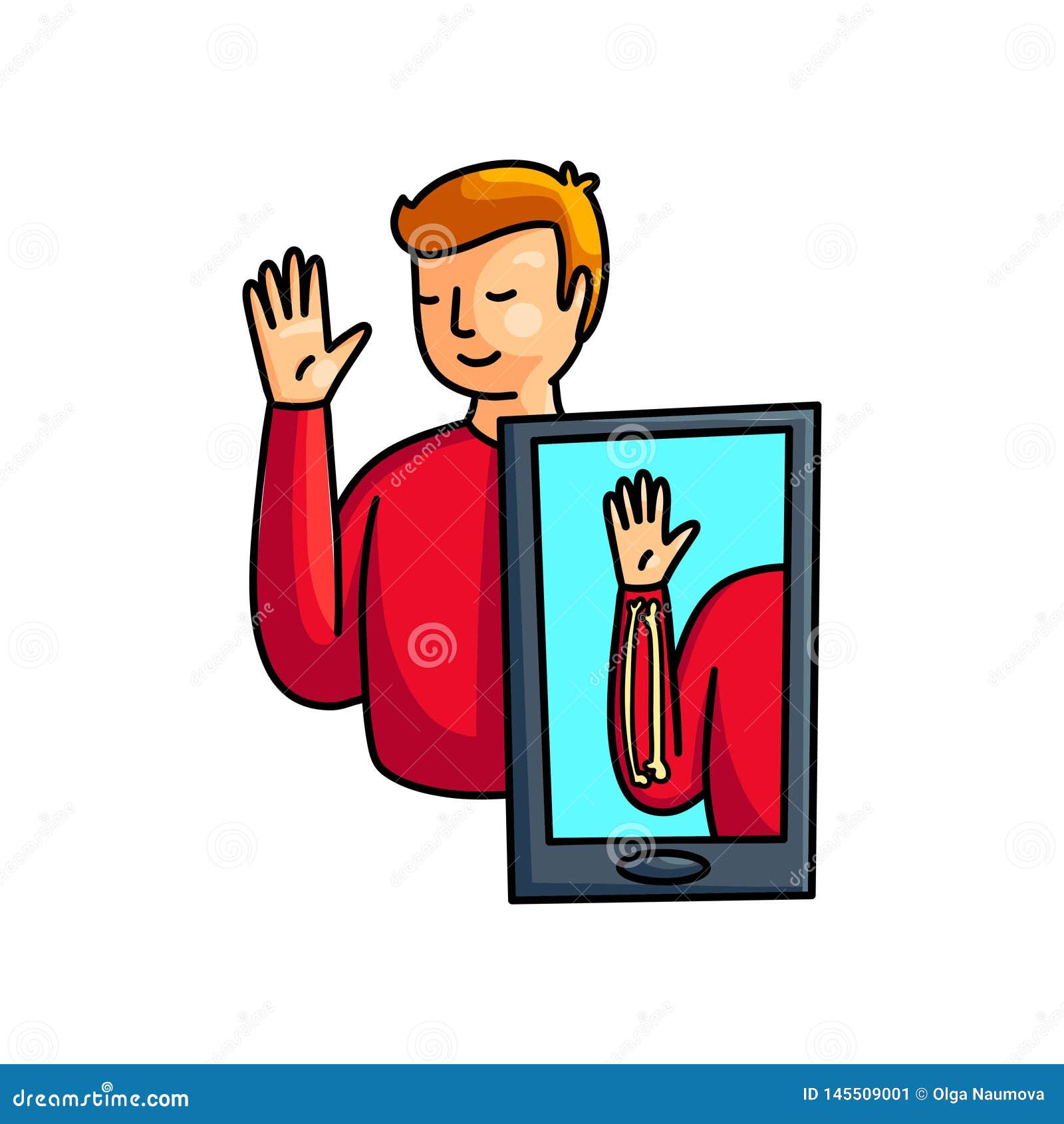 Augmented Reality Show Hand Man Bones Rise Up Stock Vector ... Augmented Reality Show Hand Man Bones Rise Up Stock Vector ...