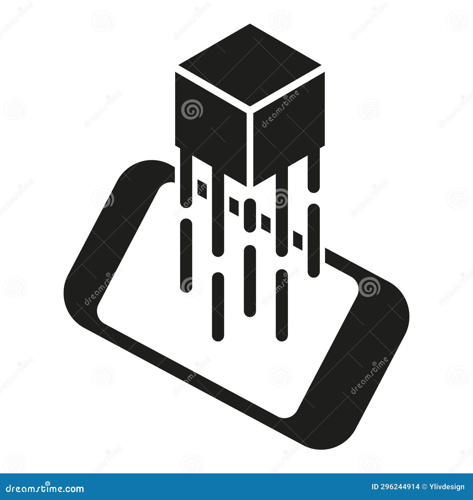 Augmented Reality Smart Cube Icon Simple Vector. Digital Screen Stock Illustration ...