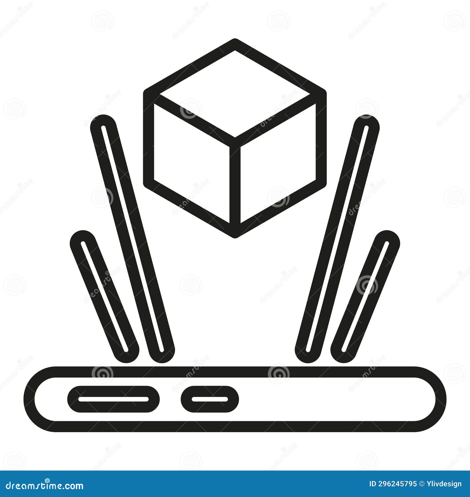 Augmented Reality Stand Icon Outline Vector. Indoor Game Room Stock ...