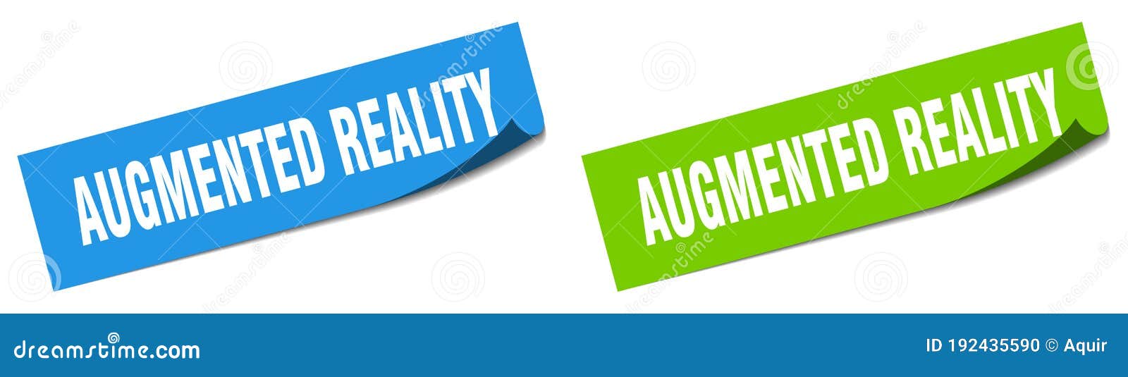Augmented Reality Sticker. Augmented Reality Sign Set Stock Vector ...