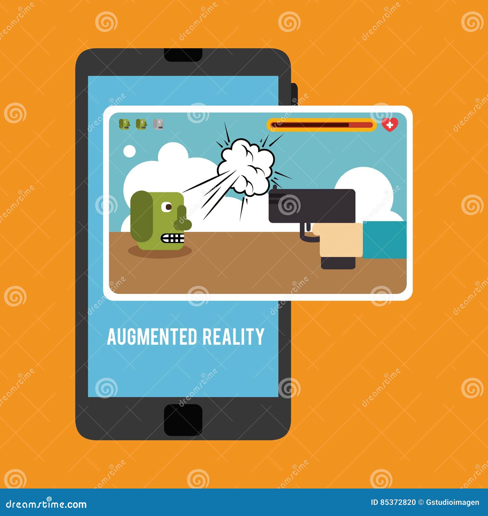 Augmented Reality Technology Icon Stock Vector - Illustration of game ...