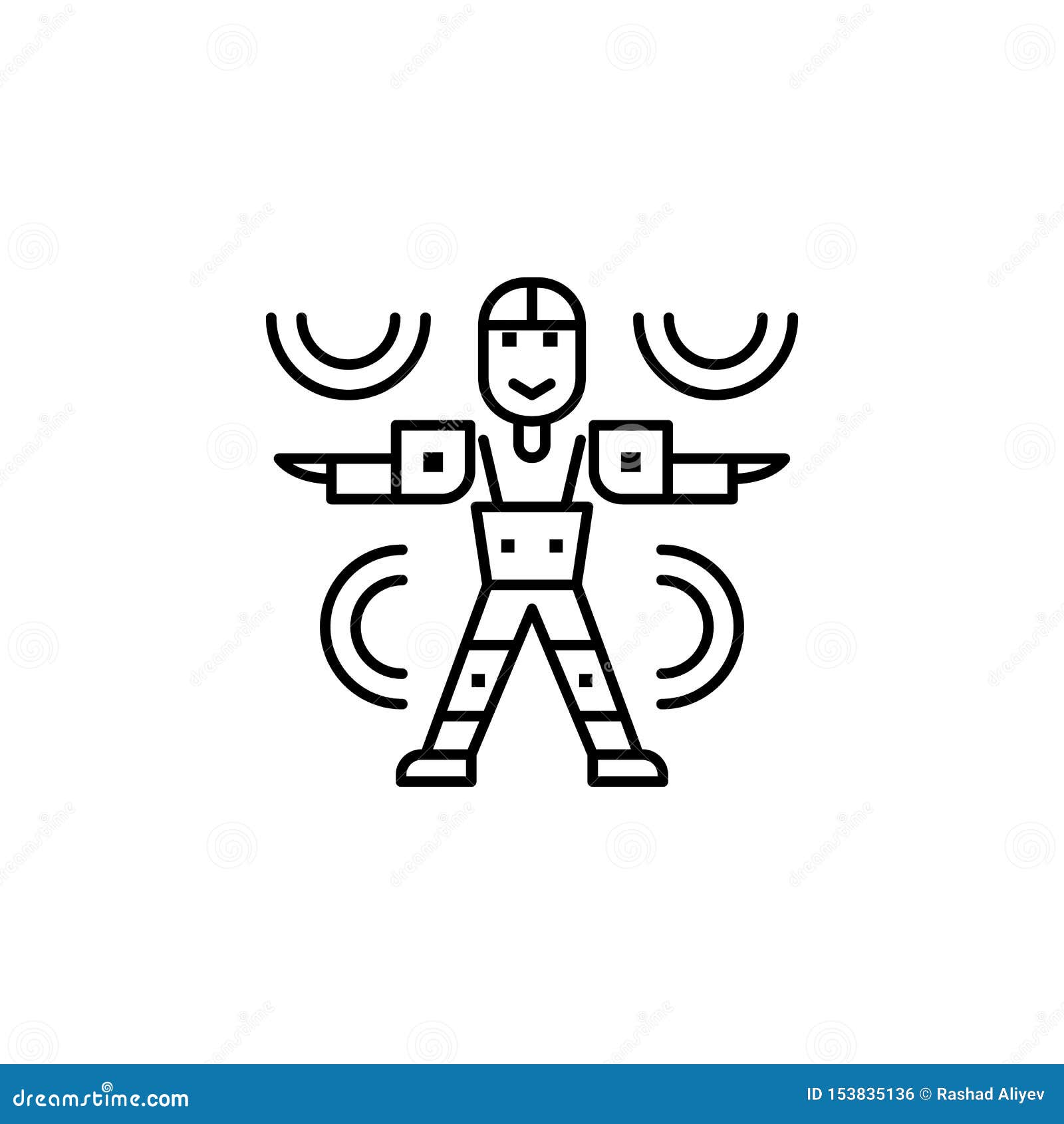 Motion Tracking Icon From Augmented Reality Collection. Simple Line ...