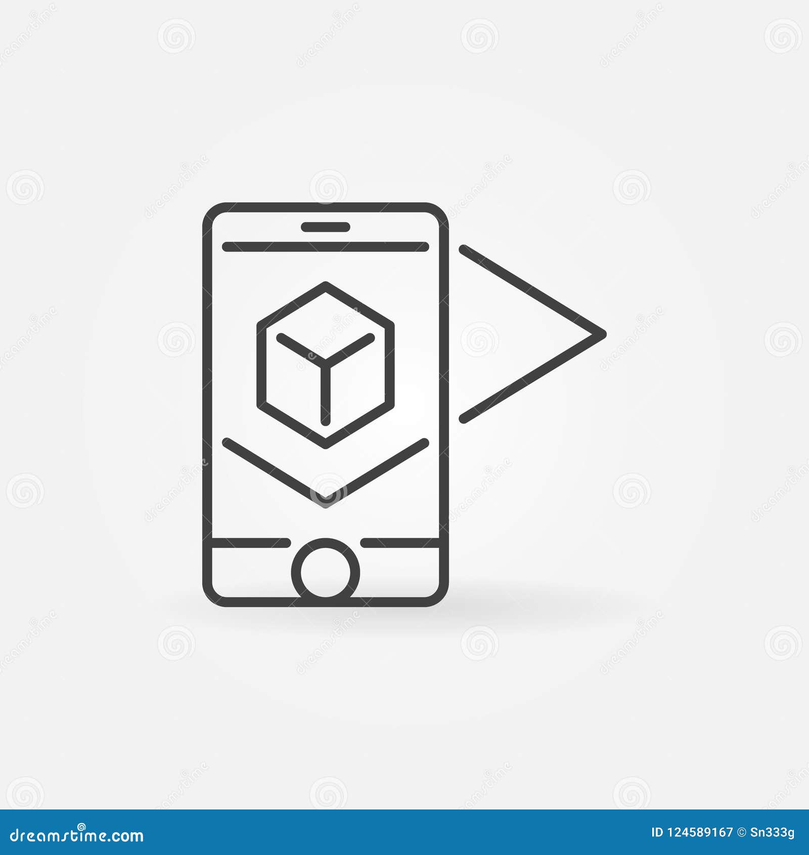 Augmented Reality Technology Outline Icon or Symbol Stock Vector ...