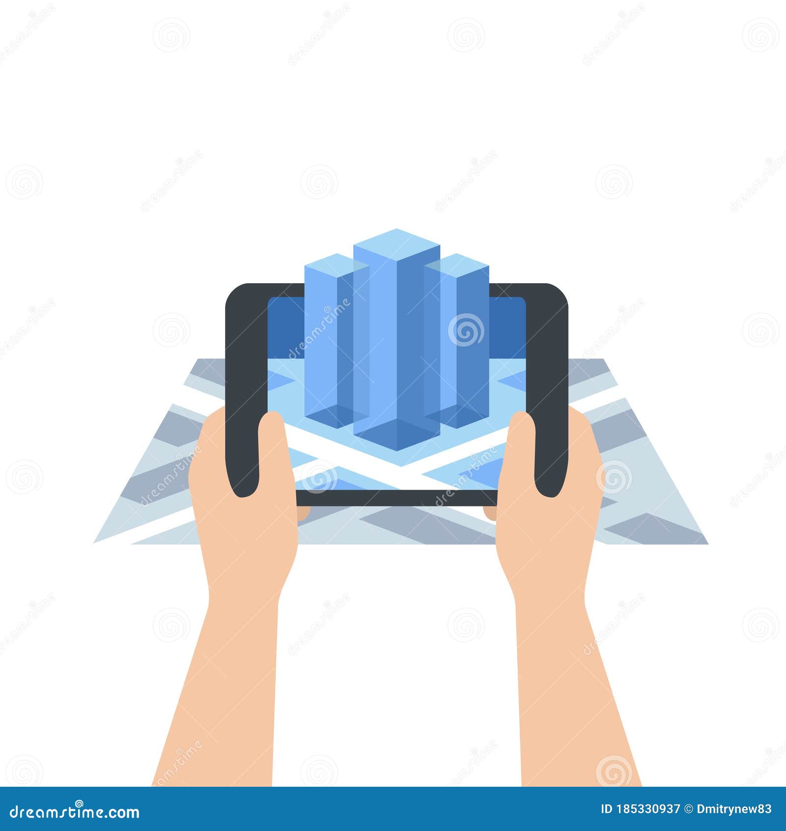 Augmented reality concept stock vector. Illustration of reality - 185330937