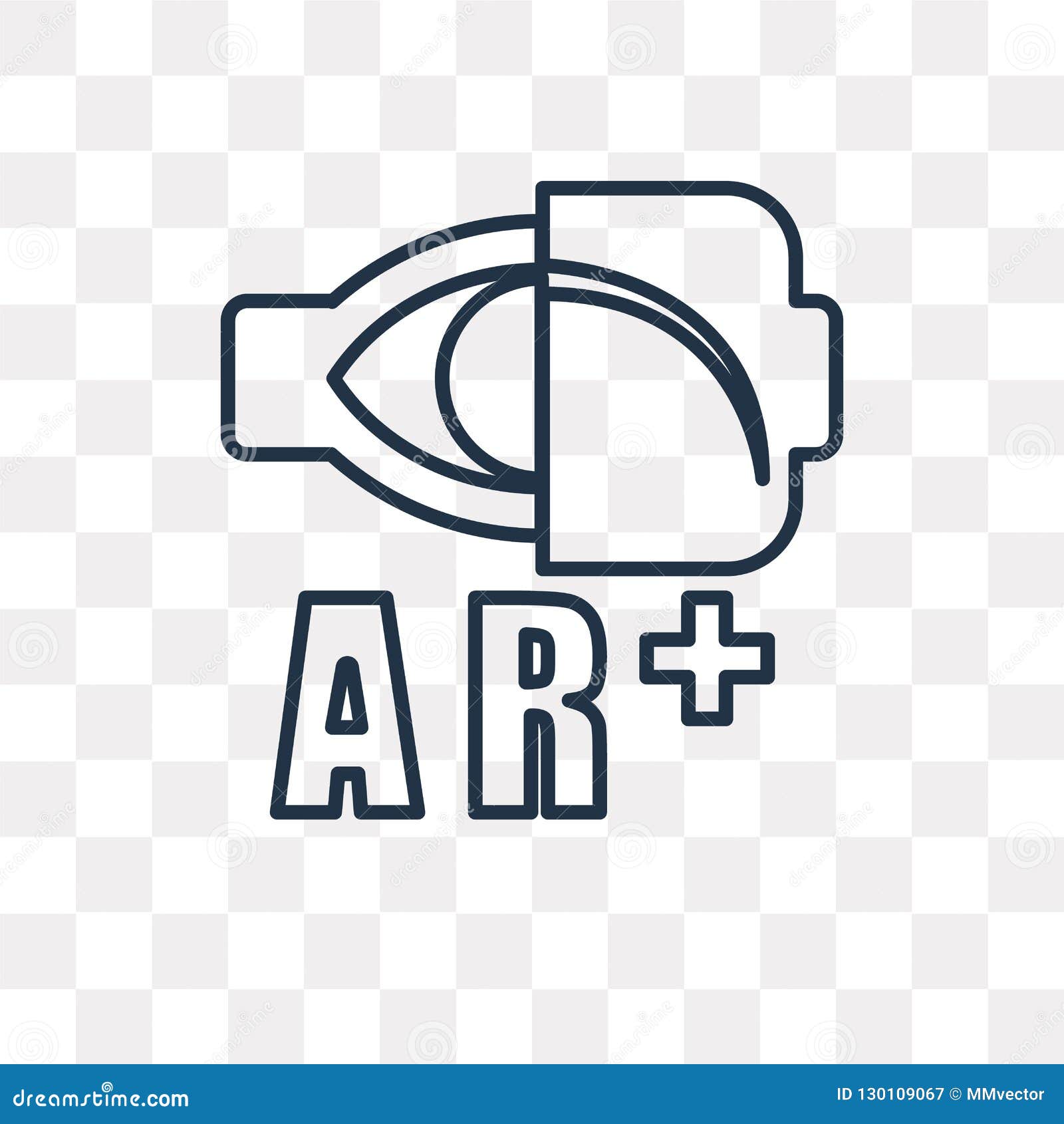 Augmented Reality Vector Icon Isolated on Transparent Background Stock ...