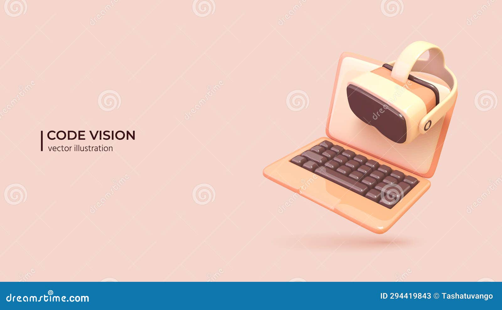 Augmented Reality Vector Illustration in Cartoon Minimal Style. Stock ...