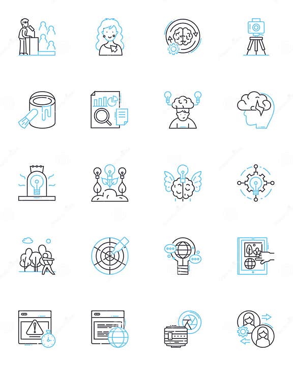 Augmented Reality and Virtual Reality Linear Icons Set. Immersion ...