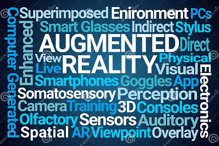 Augmented Reality Word Cloud Stock Illustration - Illustration of ...