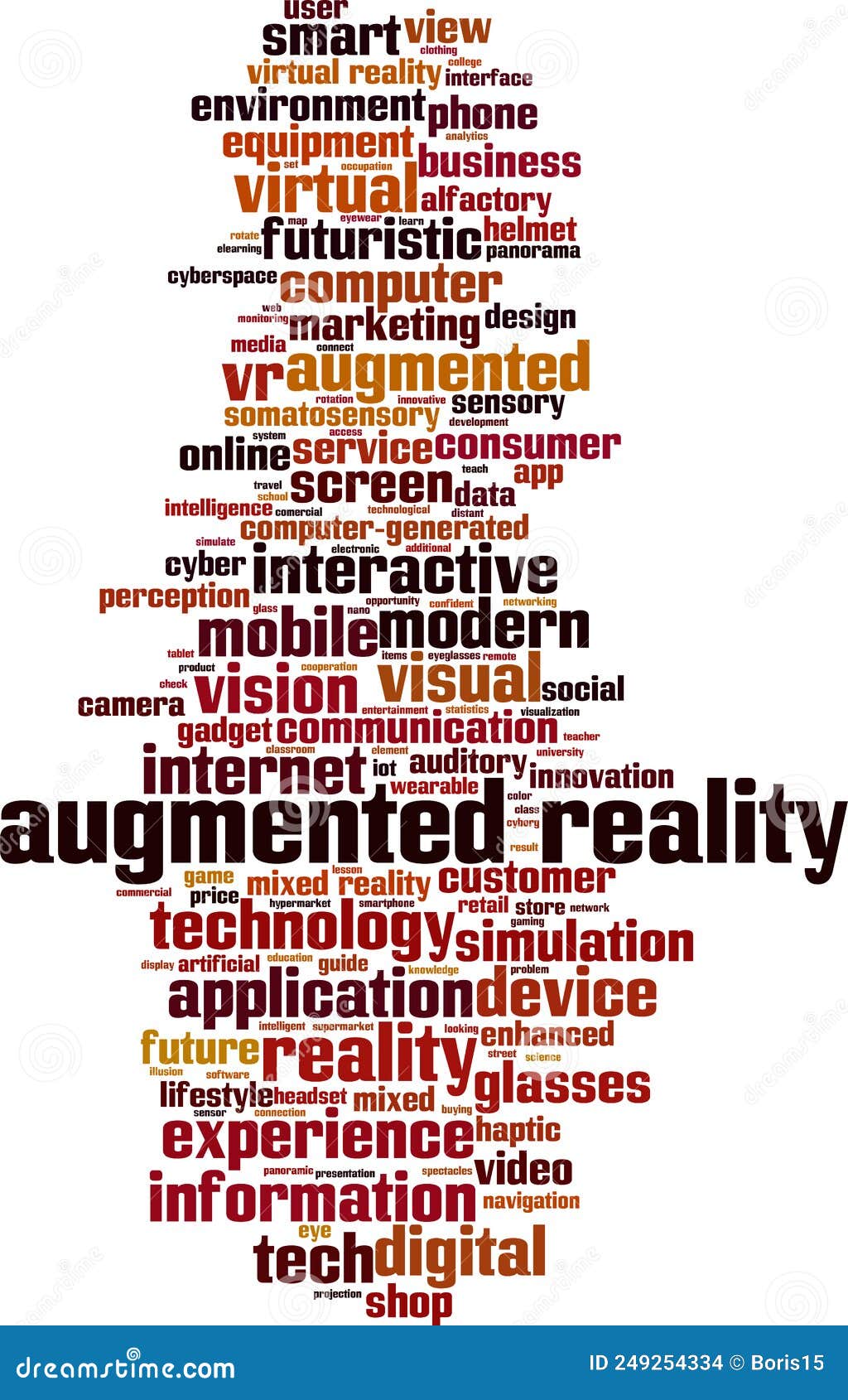 Augmented Reality Word Cloud Stock Vector - Illustration of artificial ...