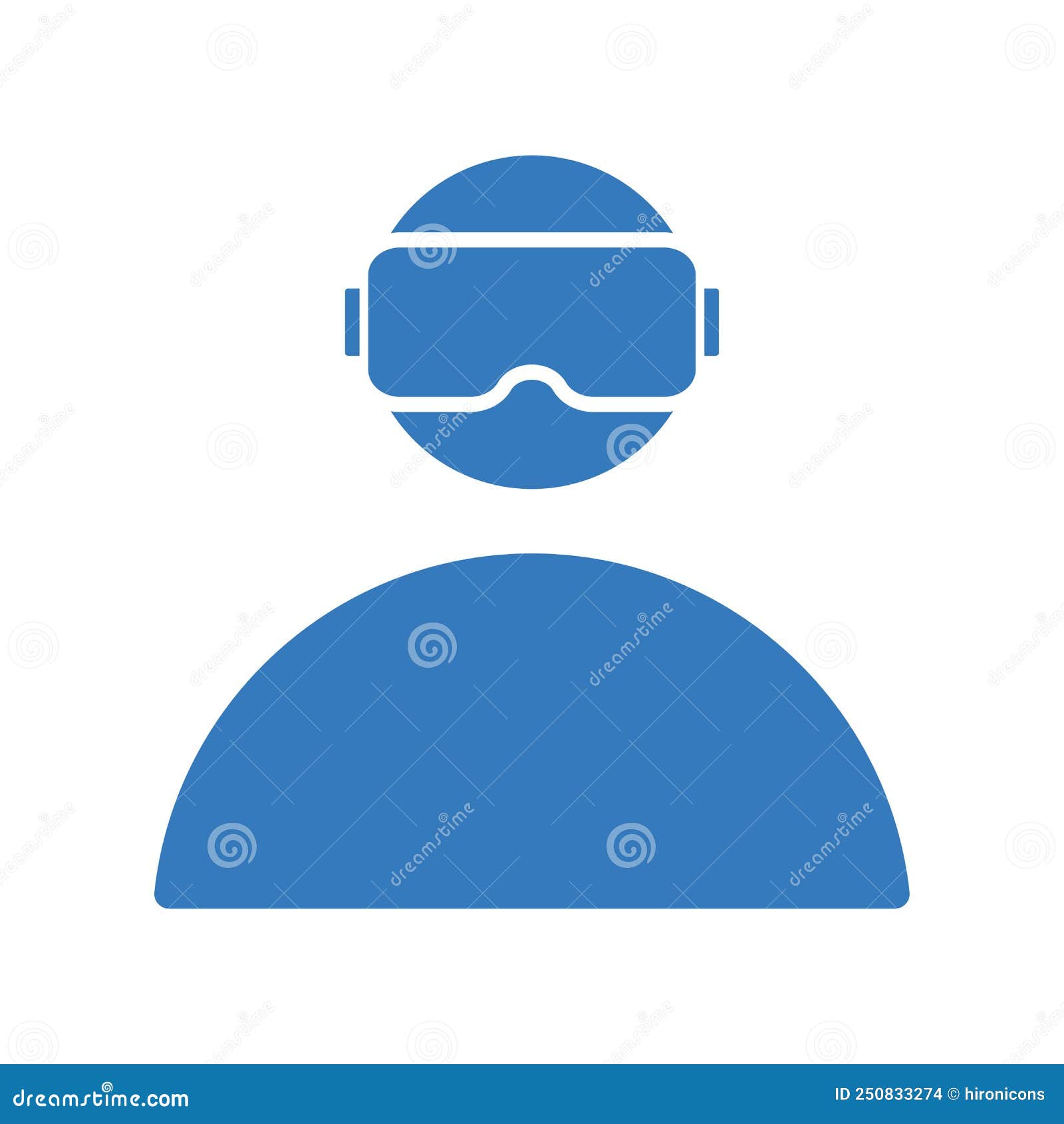Augmented, Virtual Reality, Vr Icon. Blue Color Design Stock Vector ...