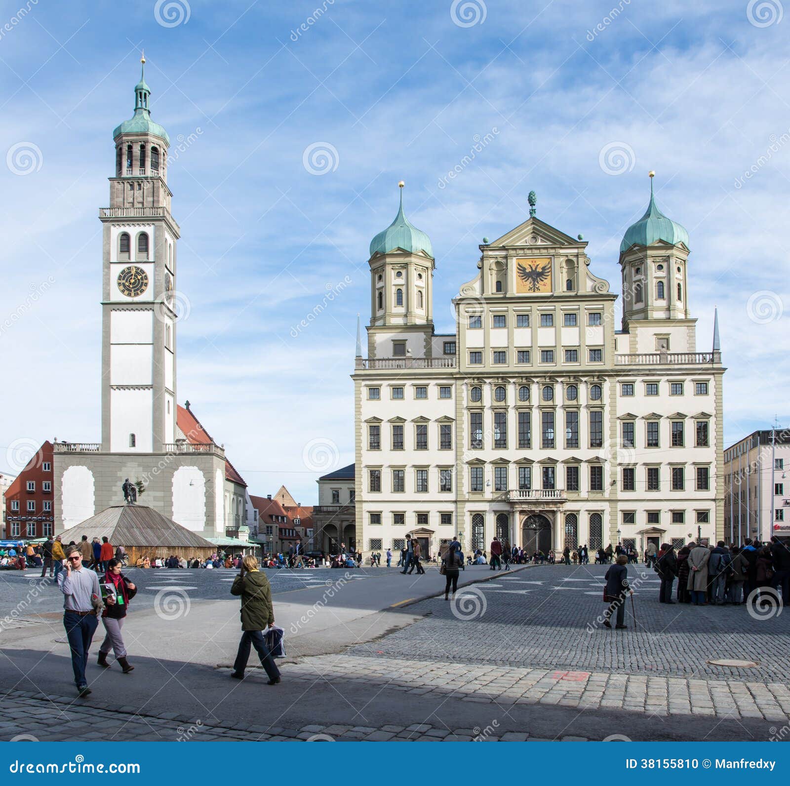 Augsburg editorial image. Image of perlachturm, germany - 38155810
