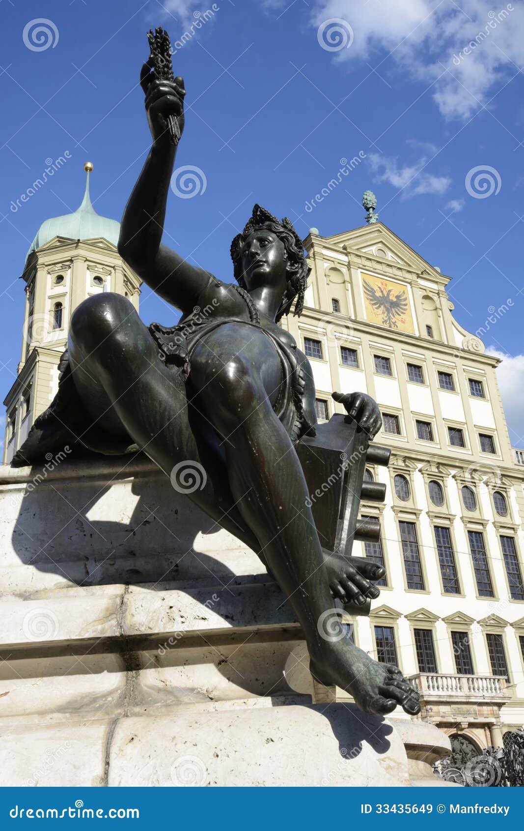 Augsburg stock image. Image of landmark, germany, bronze - 33435649