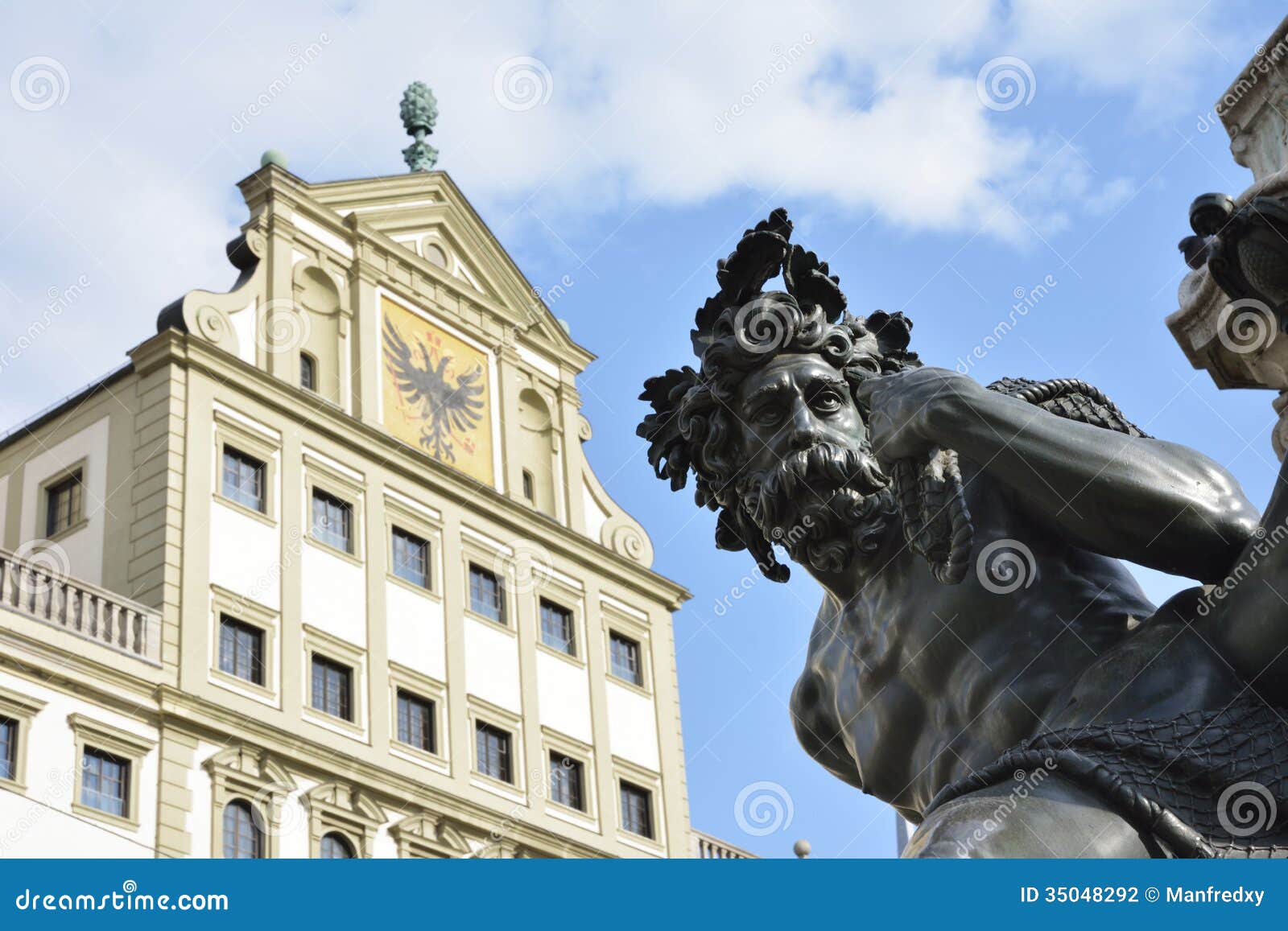 Augsburg stock photo. Image of sculpture, europe, monument - 35048292