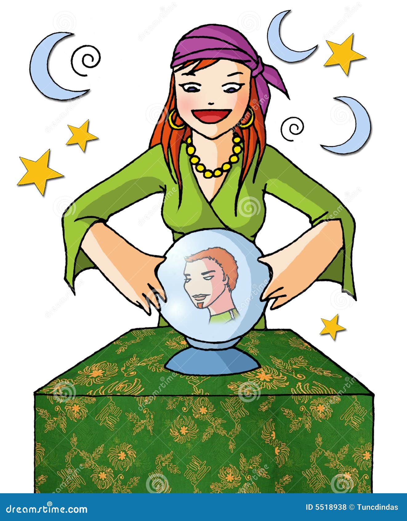 Augur girl 01 stock vector. Illustration of telling, love - 5518938