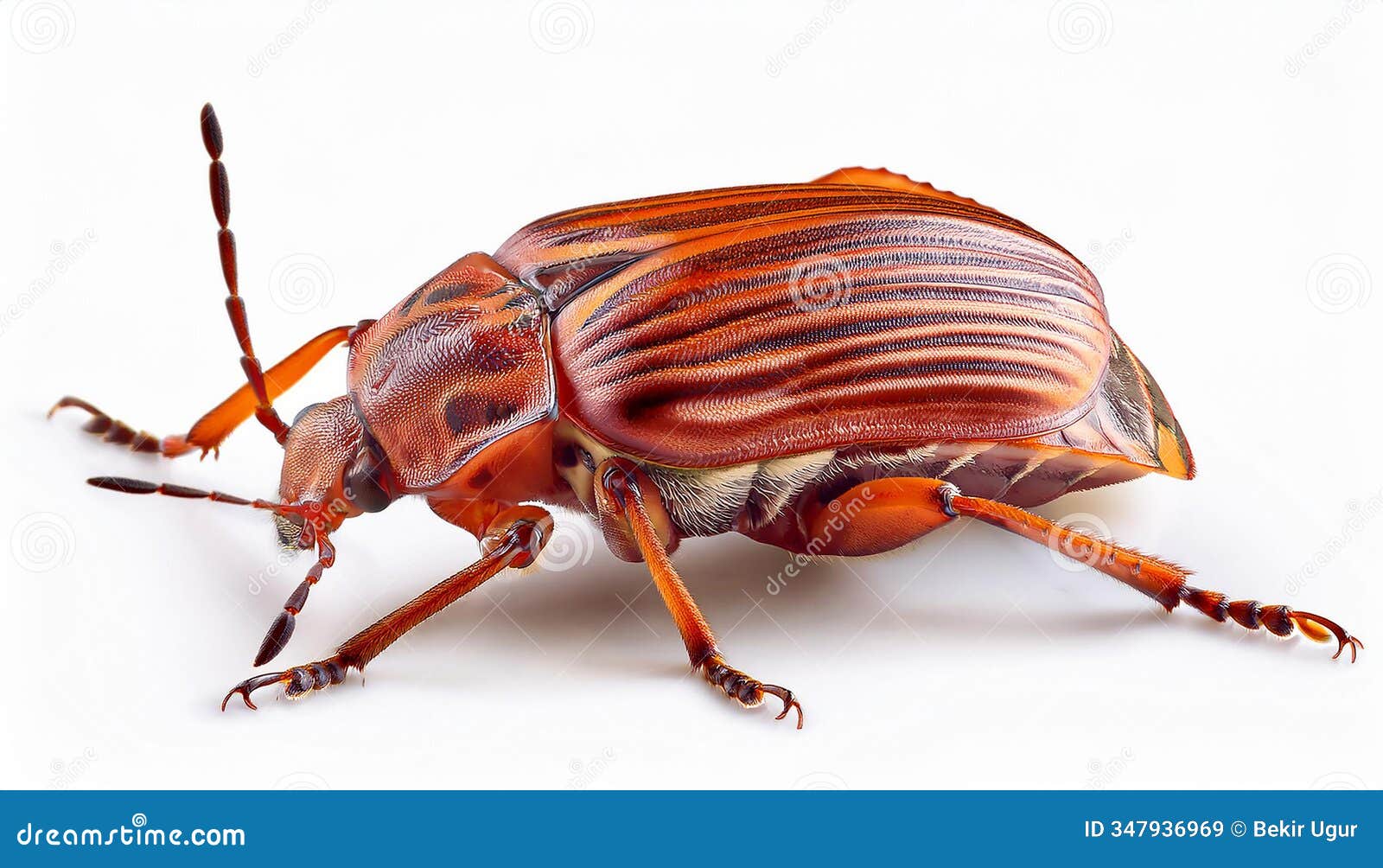 August Bug, Isolated on a White Background Stock Illustration ...